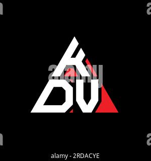 KDV triangle letter logo design with triangle shape. KDV triangle logo ...
