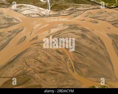 Aerial photo shows a stunning landscape of Cherchen River in Qiemo ...