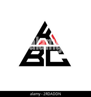 KBC triangle letter logo design with triangle shape. KBC triangle logo ...