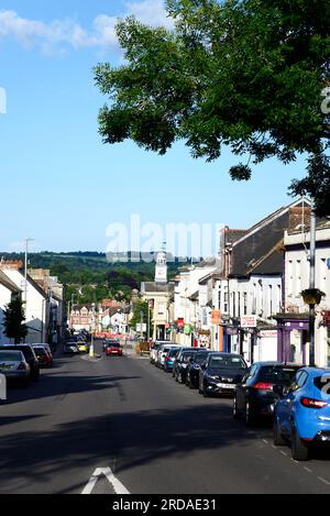 View of Fore Street and High Street shops and Guildhall, Chard ...
