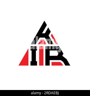 KIR triangle letter logo design with triangle shape. KIR triangle logo ...