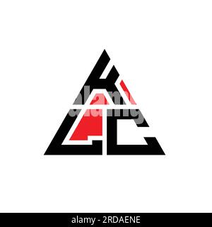 KLC triangle letter logo design with triangle shape. KLC triangle logo ...