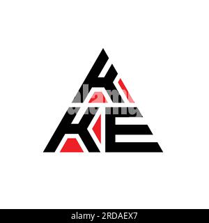 KKE triangle letter logo design with triangle shape. KKE triangle logo ...