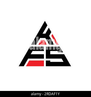 KFS triangle letter logo design with triangle shape. KFS triangle logo ...