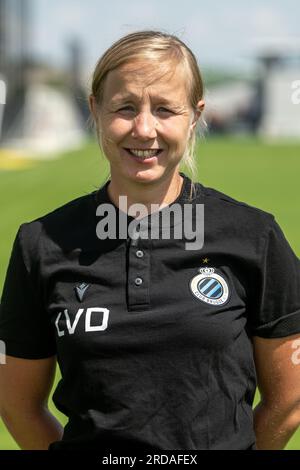 Club's Kinesist Leen Van Damme poses for the photographer during the ...