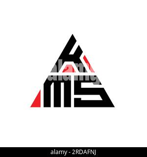 KMS triangle letter logo design with triangle shape. KMS triangle logo ...