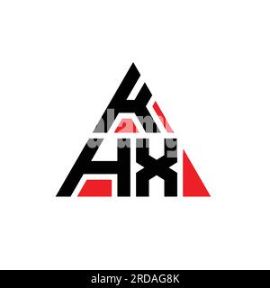 KHX triangle letter logo design with triangle shape. KHX triangle logo ...