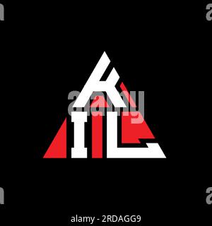 KIL triangle letter logo design with triangle shape. KIL triangle logo ...