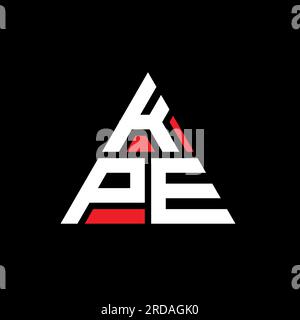 KPE triangle letter logo design with triangle shape. KPE triangle logo ...