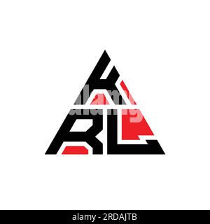 KRL triangle letter logo design with triangle shape. KRL triangle logo ...