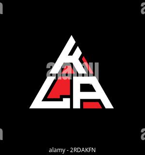 KLA triangle letter logo design with triangle shape. KLA triangle logo ...