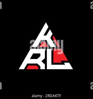 KRL triangle letter logo design with triangle shape. KRL triangle logo ...