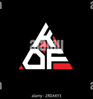 KOF triangle letter logo design with triangle shape. KOF triangle logo ...