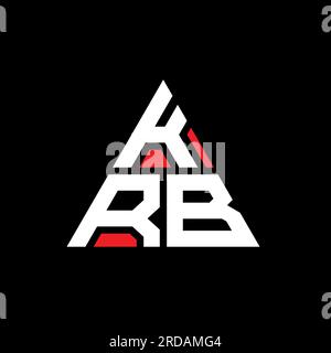 KRB triangle letter logo design with triangle shape. KRB triangle logo ...