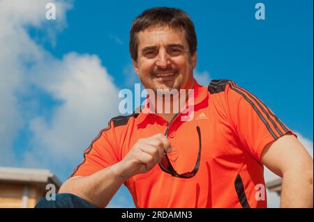 Georg Hackl Privataufnahmen Rodeln Stock Photo - Alamy