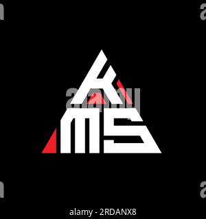 KMS triangle letter logo design with triangle shape. KMS triangle logo ...