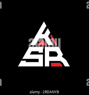 KSR triangle letter logo design with triangle shape. KSR triangle logo ...