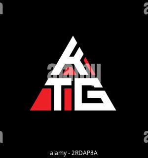 KTG triangle letter logo design with triangle shape. KTG triangle logo ...