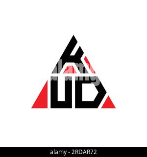 KUD triangle letter logo design with triangle shape. KUD triangle logo ...