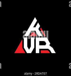 KVR triangle letter logo design with triangle shape. KVR triangle logo ...