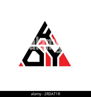 KOY triangle letter logo design with triangle shape. KOY triangle logo ...