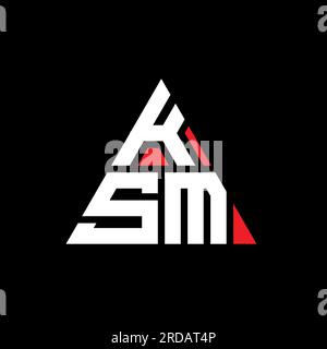 KSM triangle letter logo design with triangle shape. KSM triangle logo ...