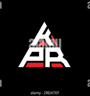 KPR triangle letter logo design with triangle shape. KPR triangle logo ...