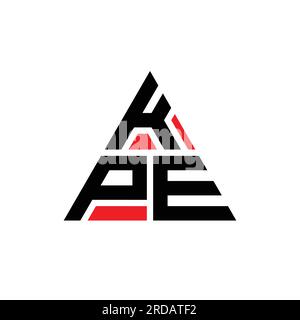 KPE triangle letter logo design with triangle shape. KPE triangle logo ...