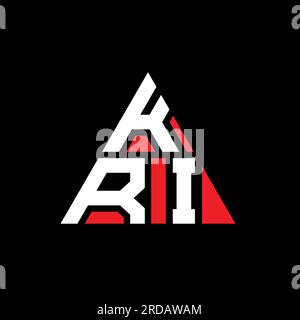 KRI triangle letter logo design with triangle shape. KRI triangle logo ...