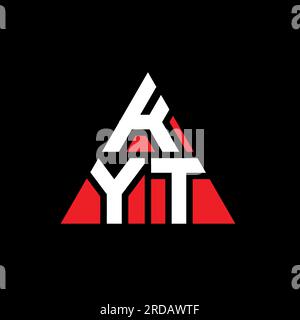 KYT triangle letter logo design with triangle shape. KYT triangle logo ...