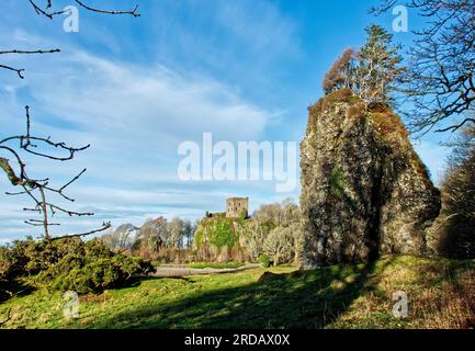 The Dog Stone and Dunollie Castle, on the outskirts of Oban, Argyll ...