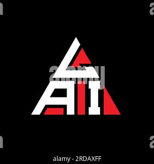 LAI triangle letter logo design with triangle shape. LAI triangle logo ...