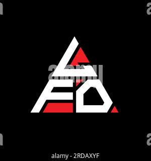LFO triangle letter logo design with triangle shape. LFO triangle logo ...