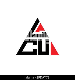 LCU triangle letter logo design with triangle shape. LCU triangle logo ...