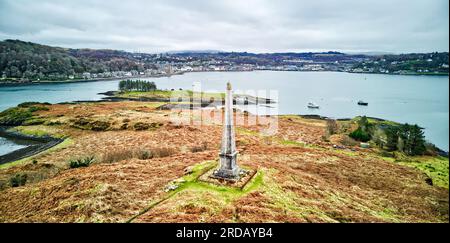 Hutcheson Monument, Isle of Kerrera, looking towards Dunollie Castle ...