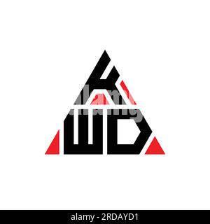 KWD triangle letter logo design with triangle shape. KWD triangle logo ...