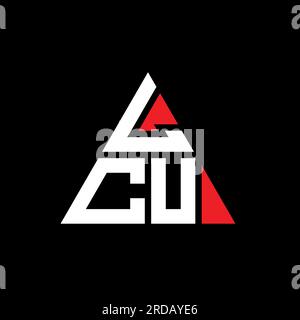 LCU triangle letter logo design with triangle shape. LCU triangle logo ...