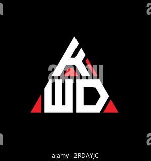 KWD triangle letter logo design with triangle shape. KWD triangle logo ...