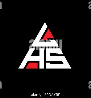LHS triangle letter logo design with triangle shape. LHS triangle logo ...