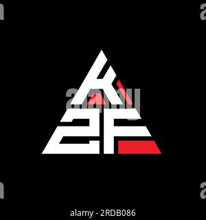 KZF triangle letter logo design with triangle shape. KZF triangle logo ...