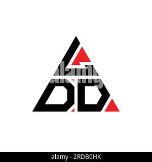 LDD triangle letter logo design with triangle shape. LDD triangle logo ...