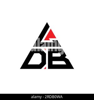 LDB triangle letter logo design with triangle shape. LDB triangle logo ...
