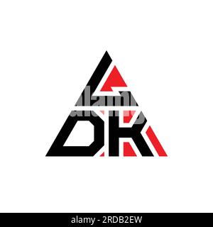 LDK triangle letter logo design with triangle shape. LDK triangle logo ...