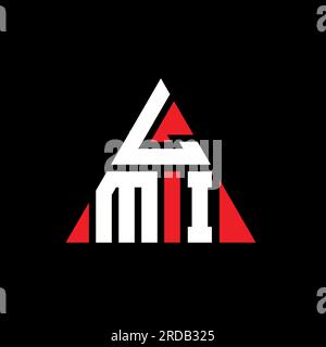 LMI triangle letter logo design with triangle shape. LMI triangle logo ...