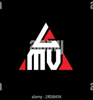 LMV triangle letter logo design with triangle shape. LMV triangle logo ...