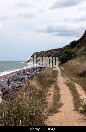 View of Bishopstone Cliffs Nature Reserve, Reculver Country Park, Kent ...