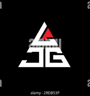 LJG triangle letter logo design with triangle shape. LJG triangle logo ...