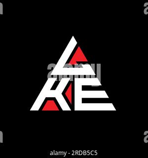 LKE triangle letter logo design with triangle shape. LKE triangle logo ...