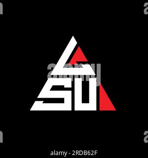 LSU triangle letter logo design with triangle shape. LSU triangle logo ...