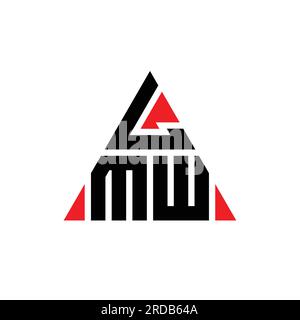 LMW triangle letter logo design with triangle shape. LMW triangle logo ...
